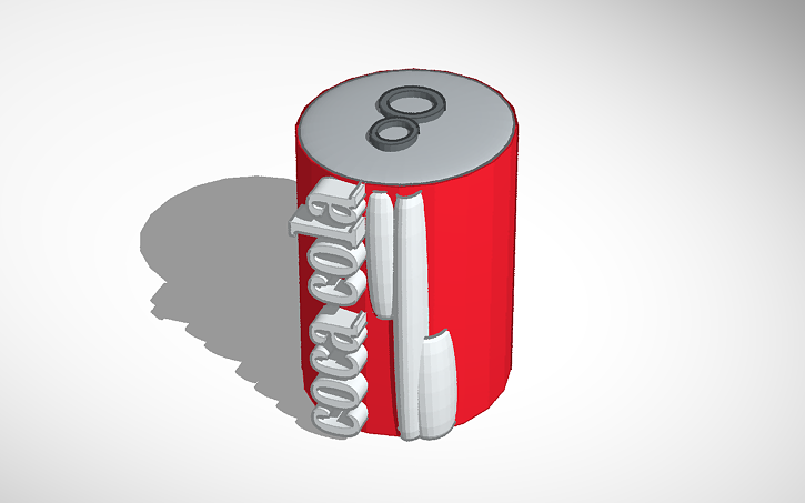 3D design coca cola - Tinkercad