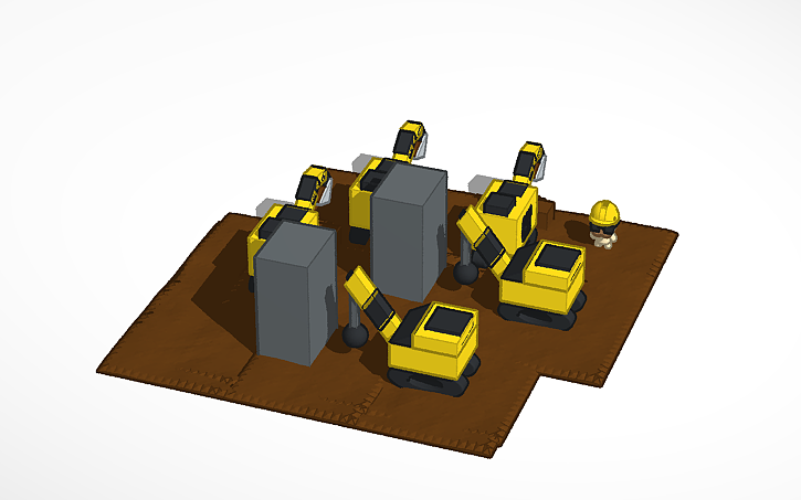 3D design construction site - Tinkercad