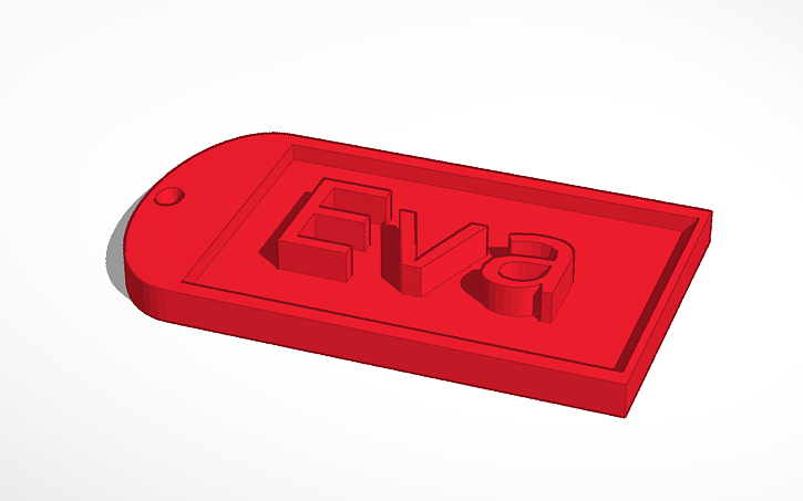 3D design Eva-Key chain | Tinkercad