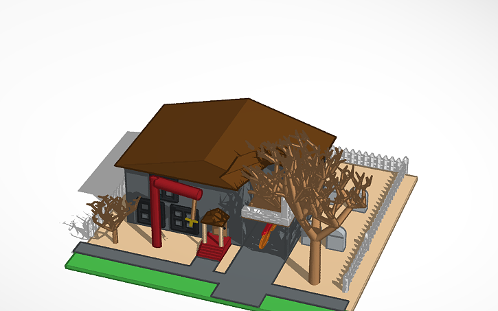 3D design haunted house | Tinkercad