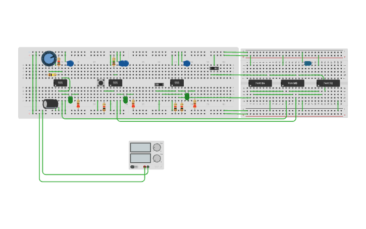 Circuit design Clock Logic 8-bit Computer Clock - Tinkercad