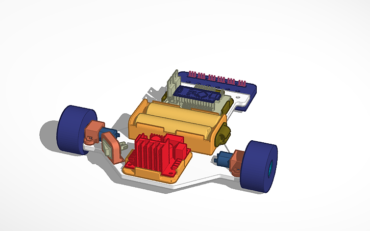 3D design Follow Line (Seguidor de Linha) 3D - Tinkercad