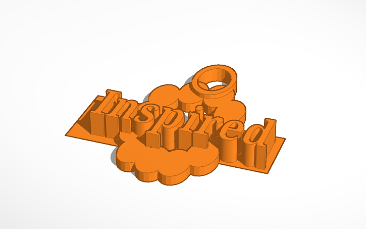 3D design inspired key chane | Tinkercad