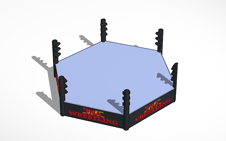 3D design 6 sided ring - Tinkercad