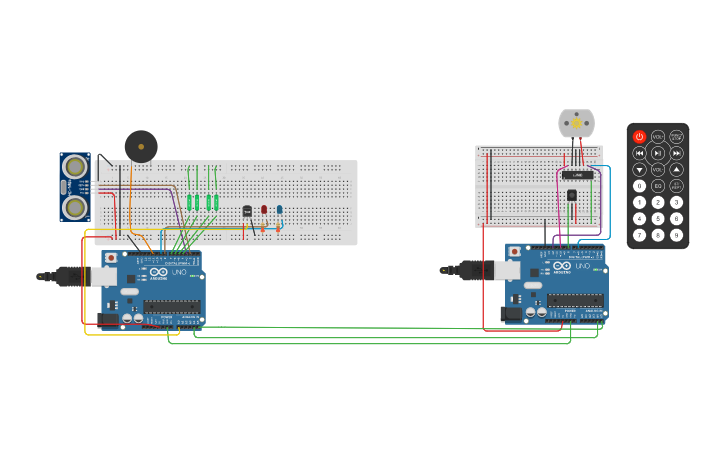 Circuit design Copy of Proyecto carro | Tinkercad