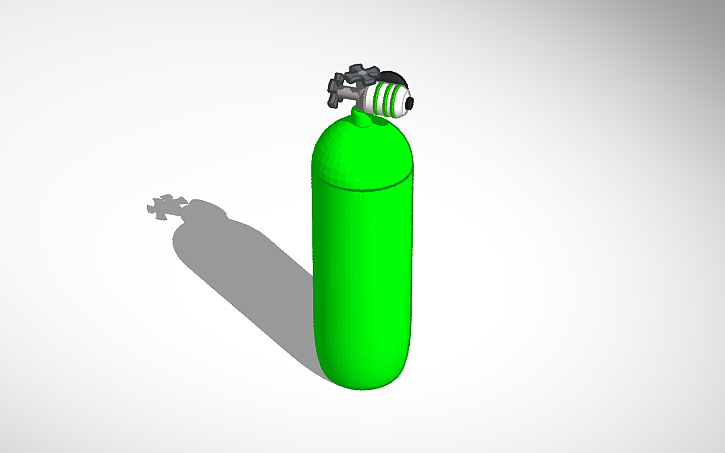 3D design oxygen tank - Tinkercad