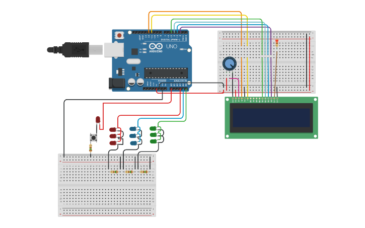 Circuit design Projeto Arduino - PISCA | Tinkercad