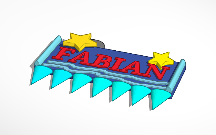 3D design Name tag - Tinkercad