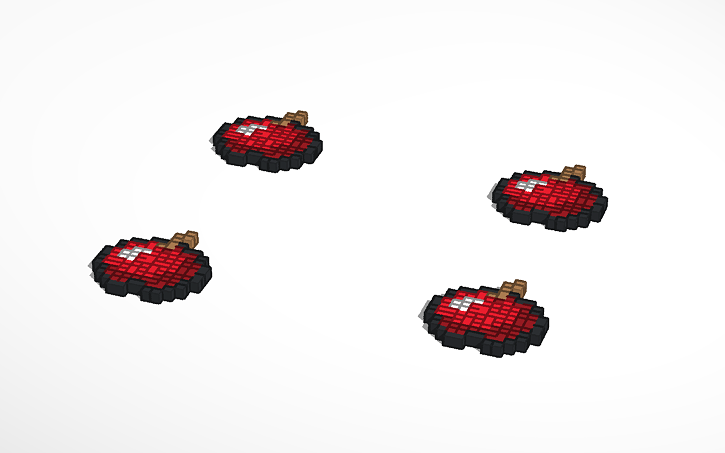 3D design Minecraft Apples | Tinkercad