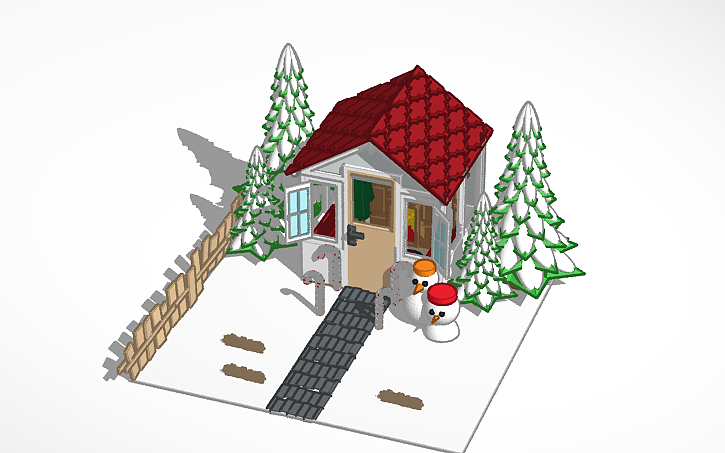 3D design Snow scene - Tinkercad