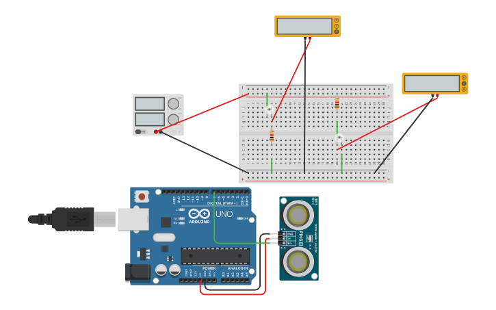 Circuit design 10/11/2020 Sonar Sensor | Tinkercad