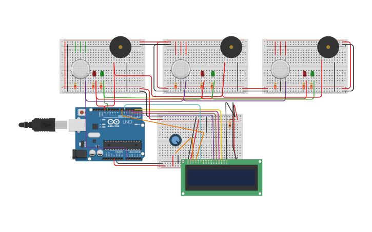 Circuit Design Copy Of Fire Alarm System Tinkercad