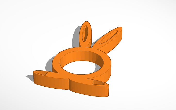 3D design Easter Bunny Napkin Ring - Tinkercad