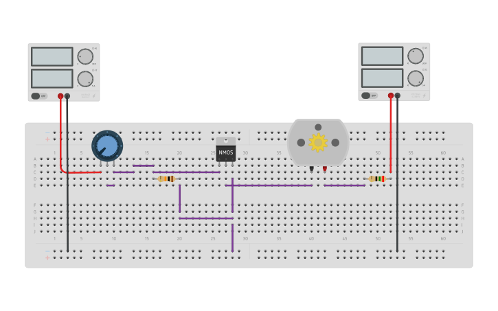 Circuit design Figura 5. Driver motor DC | Tinkercad