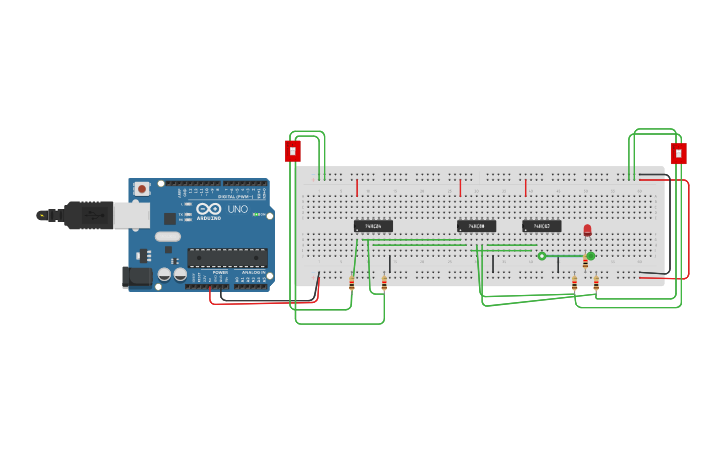 Circuit design interruttori prova | Tinkercad