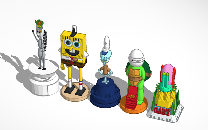 3D design Nickelodeon Chess set - Tinkercad