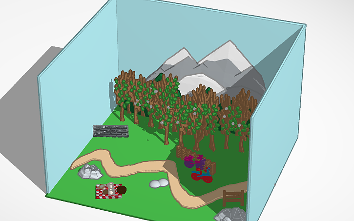 3D design Seasonal Diorama Fresh Spring LODO Vivedo3D - Tinkercad