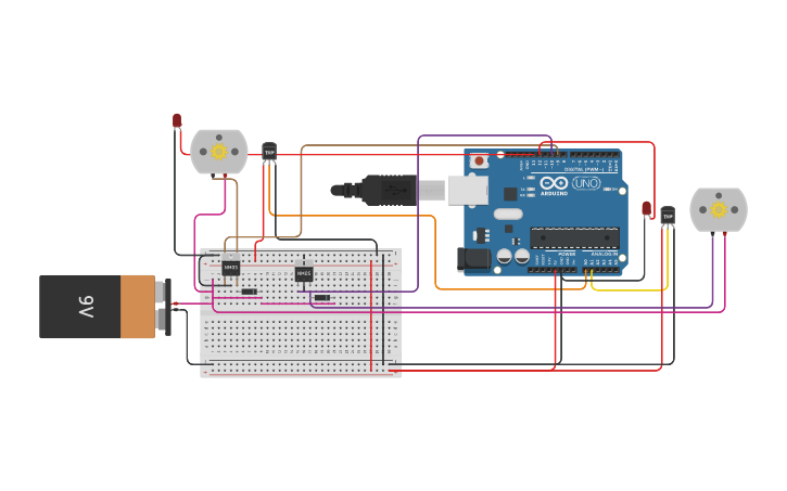 Circuit design Smart Temperature Control - Tinkercad