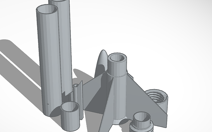 3D design Rocket with Lug & Nut Engine Retainer (A, B, & C Engines ...