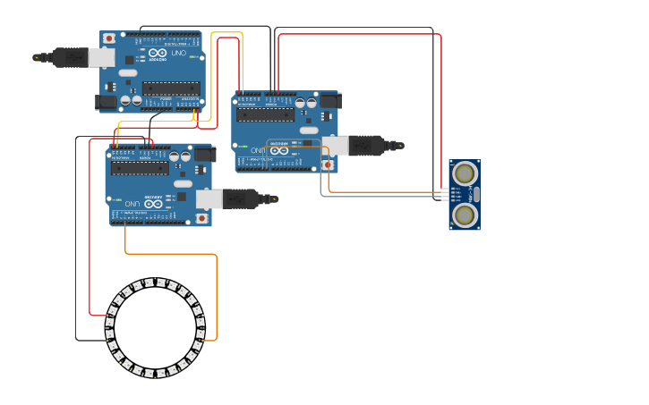 Circuit design Copy of ESTG/IPVC/SIL/Ficha#7 - I2C: One Master-Multiple Slave | Tinkercad