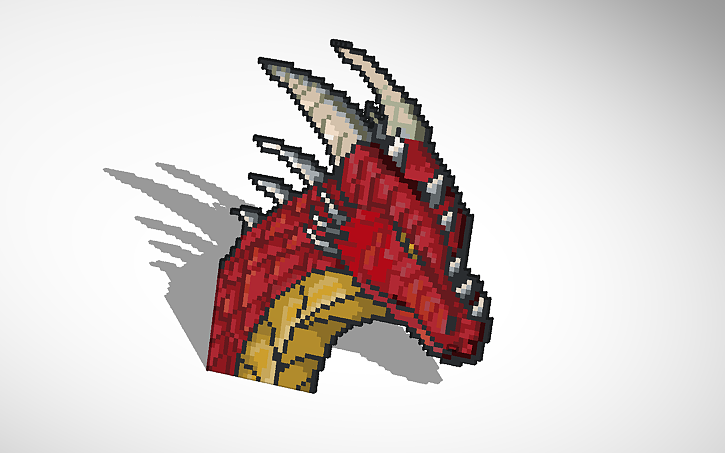 3D design Pixel Dragon - Tinkercad