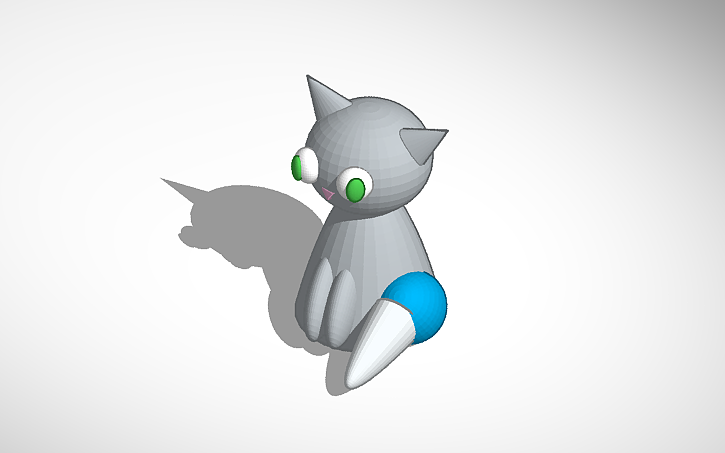 3D design kot - Tinkercad