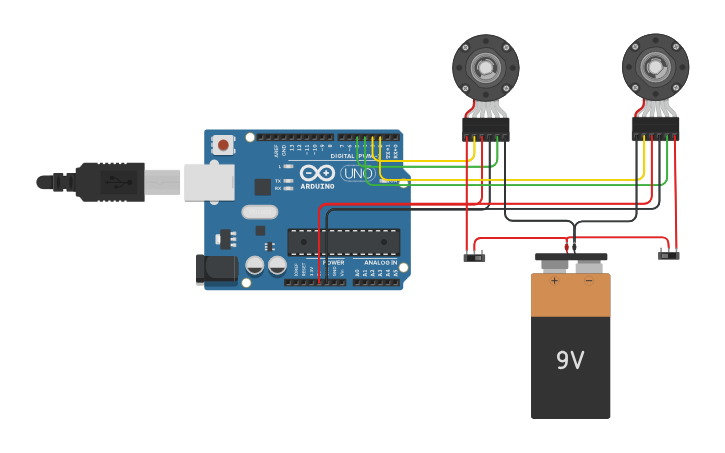 Circuit design Motor With Encoder - Tinkercad
