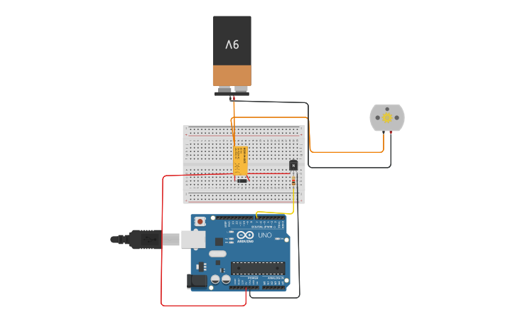Circuit Design Motor Tinkercad