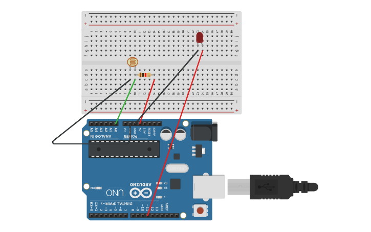 Circuit design Work5_LDR - Tinkercad