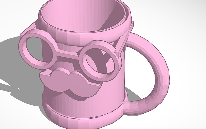 3D design tea cup-tye - Tinkercad