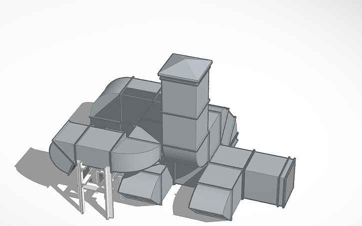 3D design HVAC Duct Building Blocks - Tinkercad