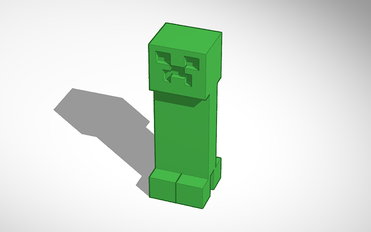 3D design 18mm by 18mm by 55mm Minecraft Creeper | Tinkercad