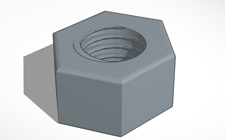 3D design Hex nut | Tinkercad