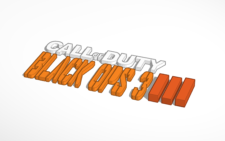 3D design COD BO3 - Tinkercad