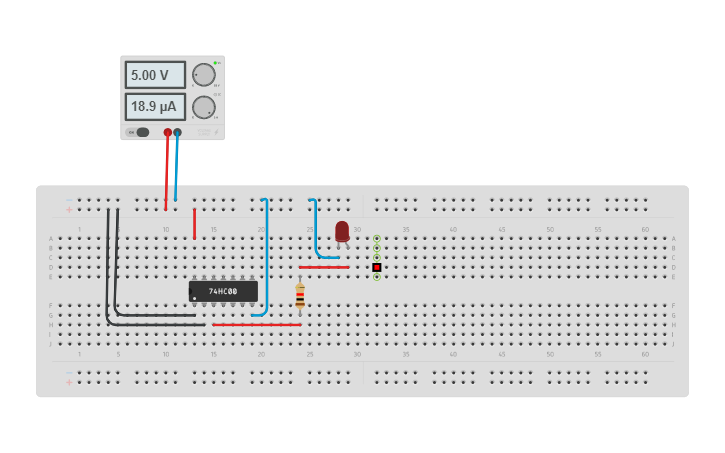 Circuit design 74hc00 NAND - Tinkercad