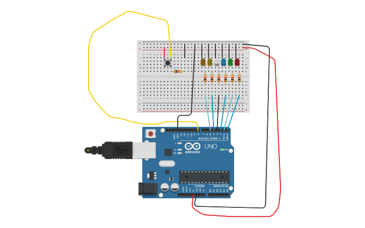 Circuit Design Arduino 03 Pulsador Tinkercad