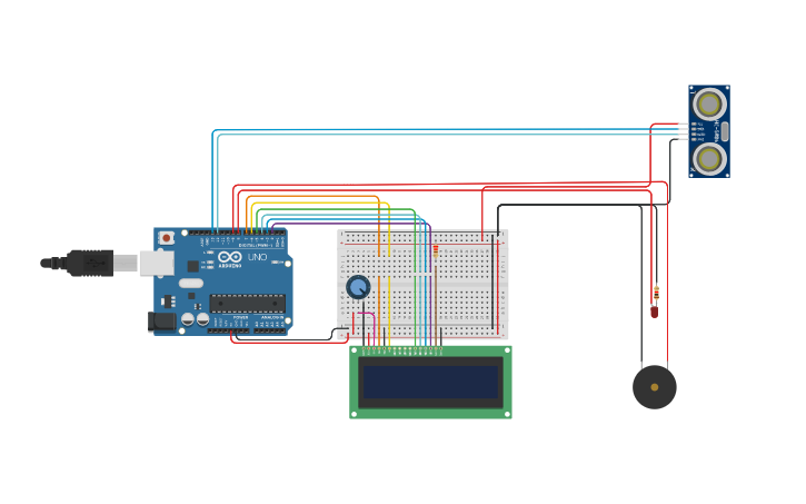 Circuit design 10) Automated Security System | Tinkercad