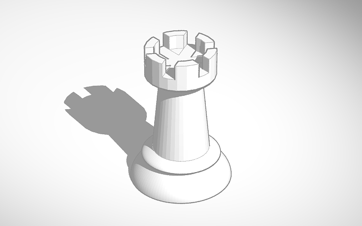 3D design Chess Rook - Tinkercad