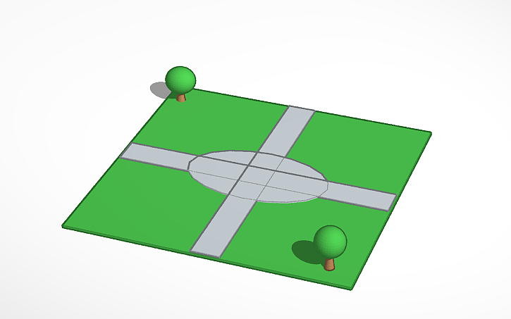 3D design ground for arch - Tinkercad