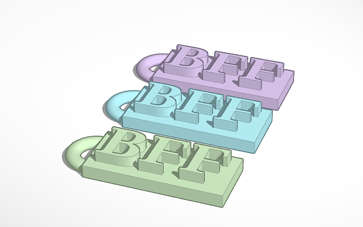 3D design Friendship Keys | Tinkercad