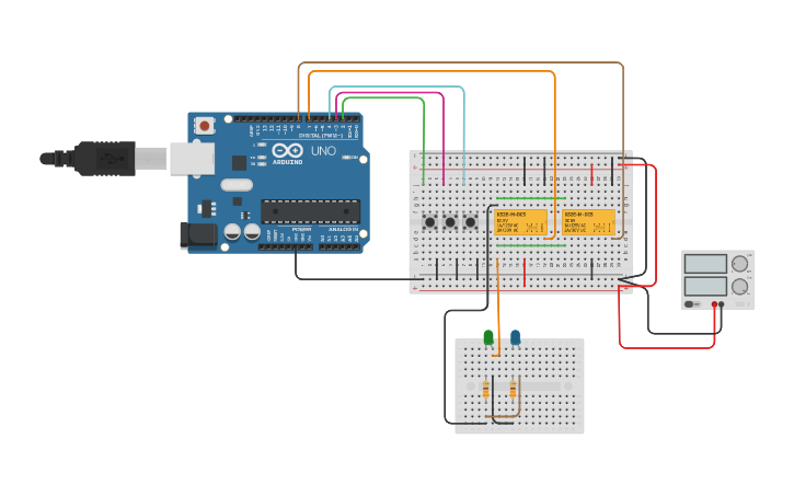 Circuit design reposição do módulo | Tinkercad
