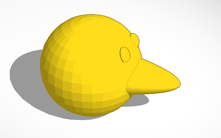 3D design Chick Head - Tinkercad