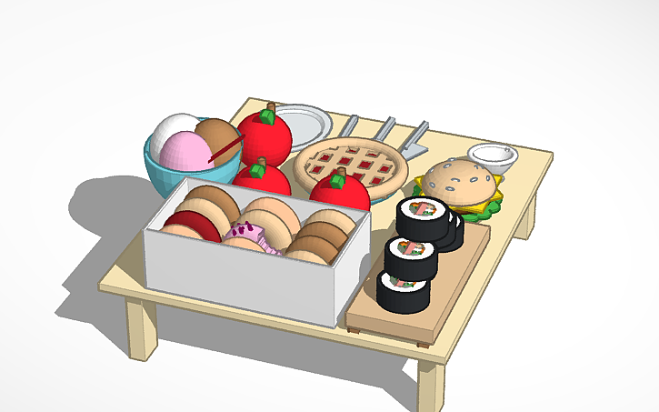 3D design Dinner table - Tinkercad