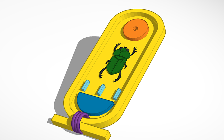 3D design Updated - Cartouche Nebkheperure Tutankhamun Egypt | Tinkercad