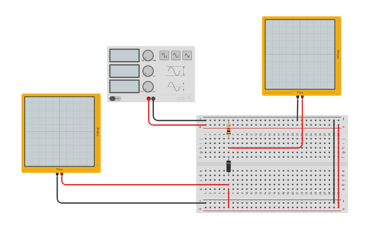 Circuit design Half Wave Rectifier | Tinkercad