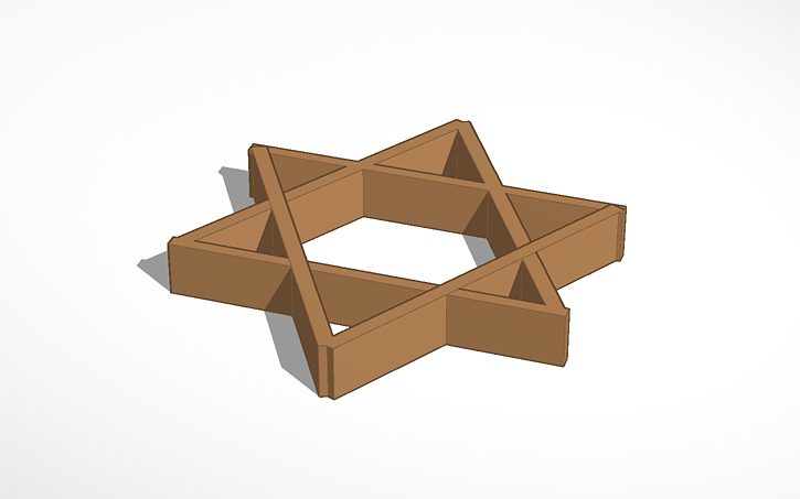 3D design Star of David - Tinkercad