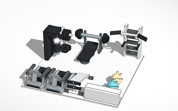 3D design фитнес зал - Tinkercad