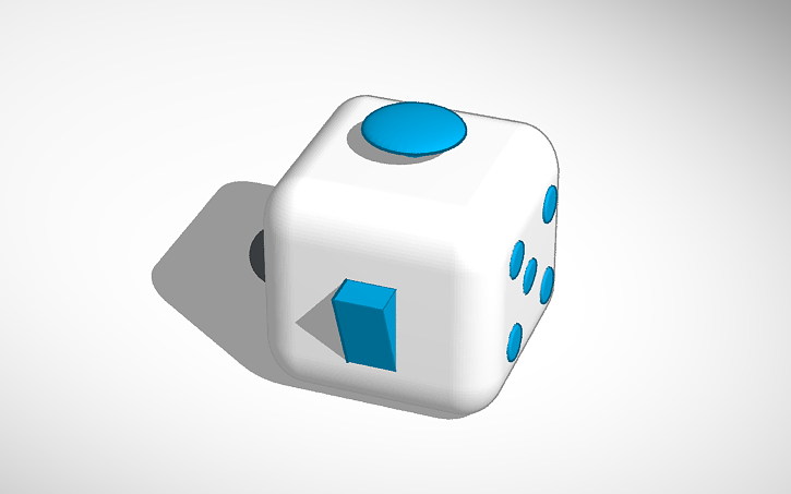 3D design Fidget Cube - Tinkercad