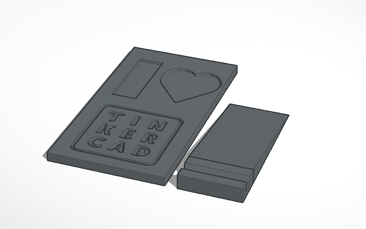 3D design I Love TinkerCad Sign | Tinkercad