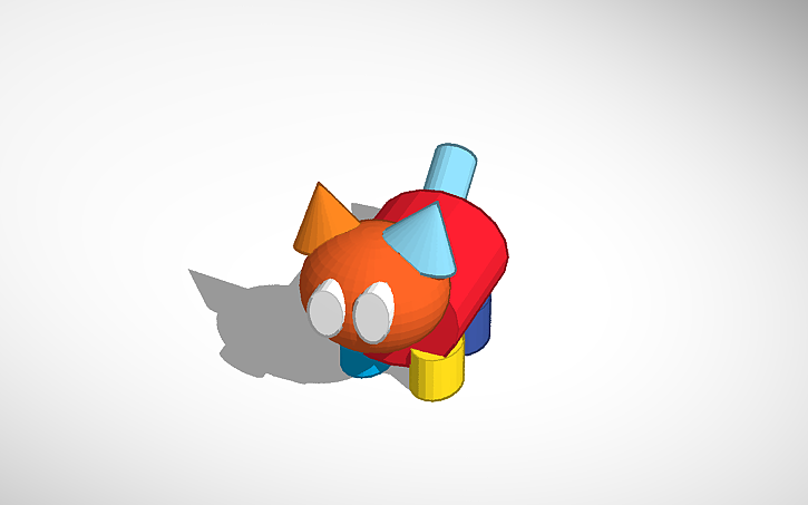 3D design Tinker Cat: possible mascot? Like if you agree! | Tinkercad